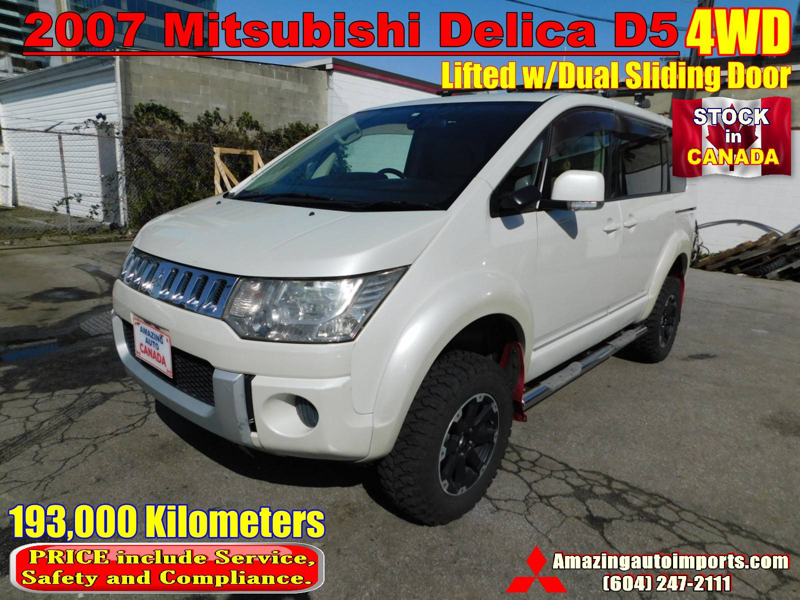 For Sale: 2007 Mitsubishi Delica D5 4WD Lift w/Dual Sliding Door 193,000 km » JDMBUYSELL